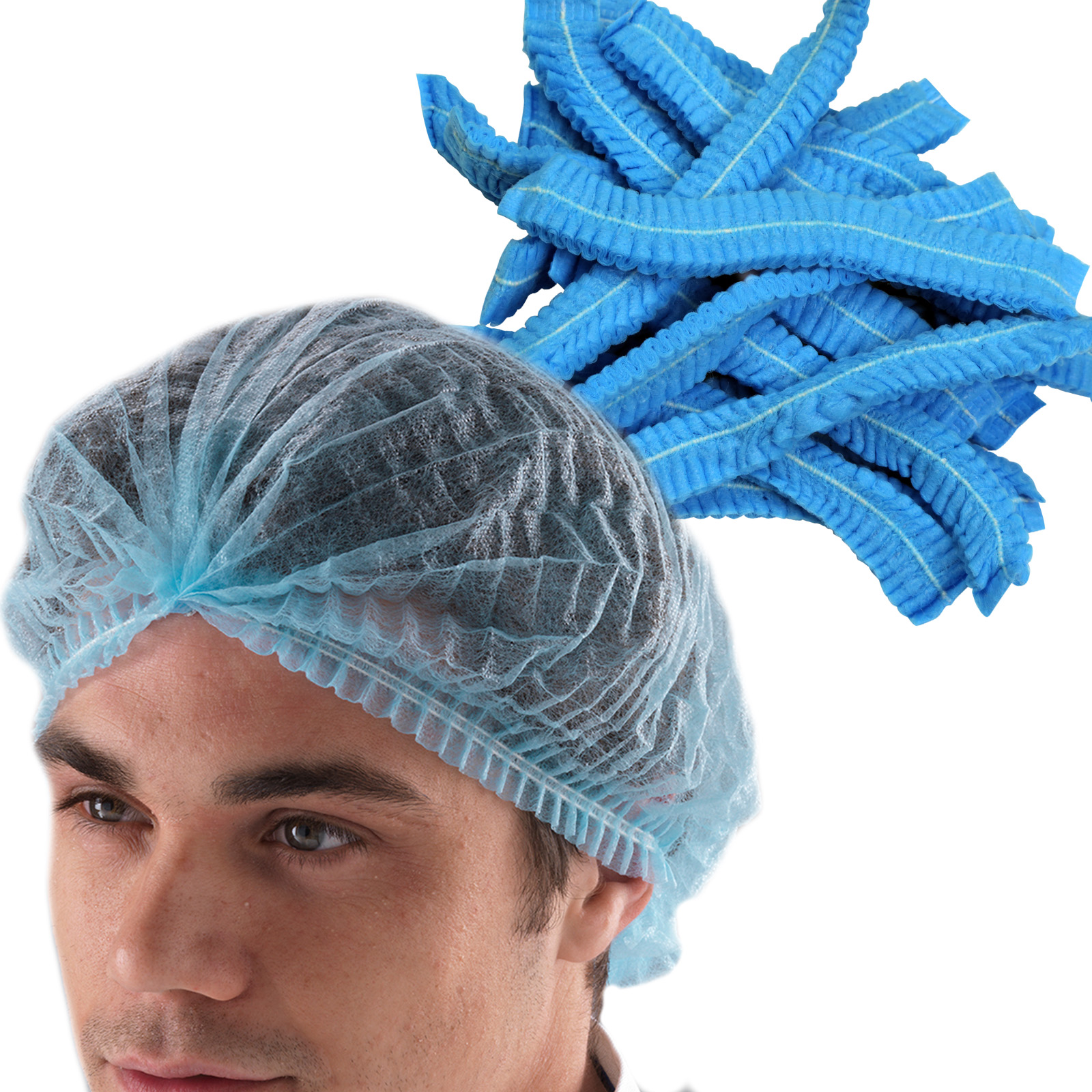 Disposable Mob Caps Blue Pleated [PPE1] - €32.00 : Health and Hygiene ...