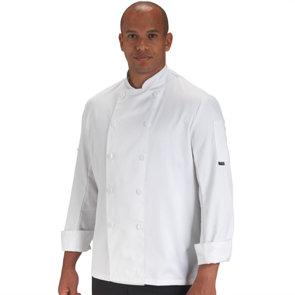 Long Sleeve White Jacket With Sewn-On Buttons XL – HH Products